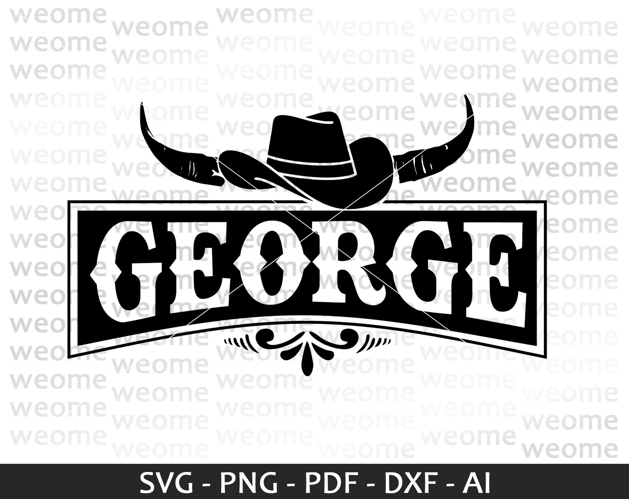 George Svg Download File for Cricut, Laser Cut and Print, Commercial ...