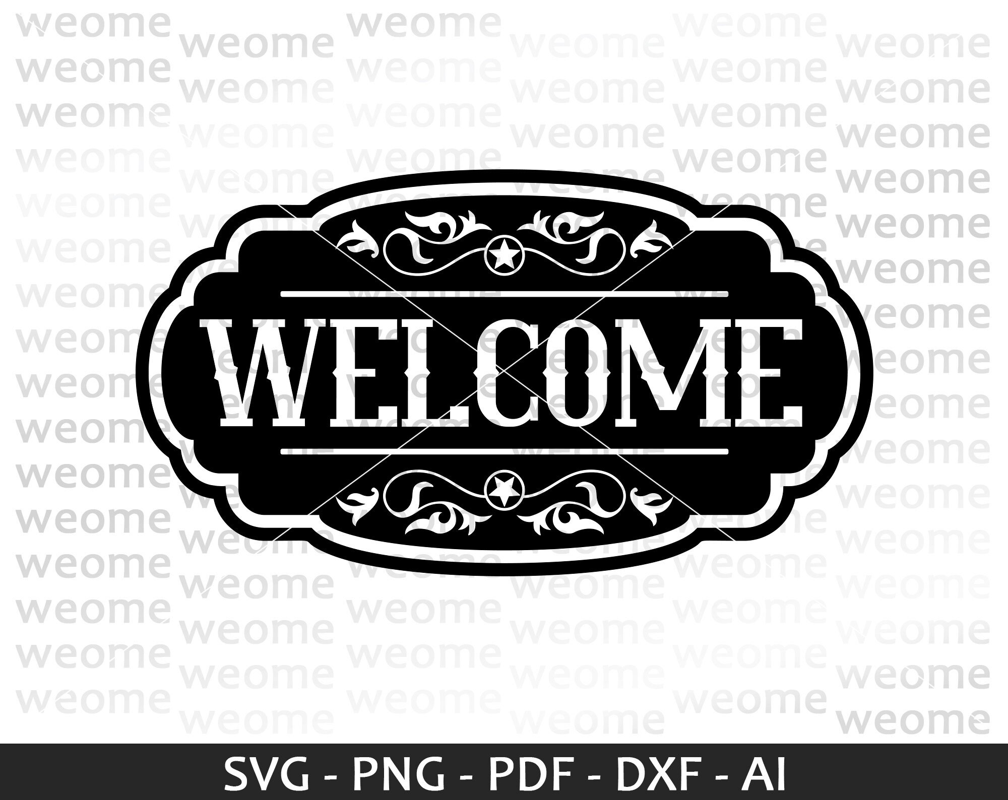Welcome Svg Download File for Cricut, Laser Cut and Print, Commercial ...
