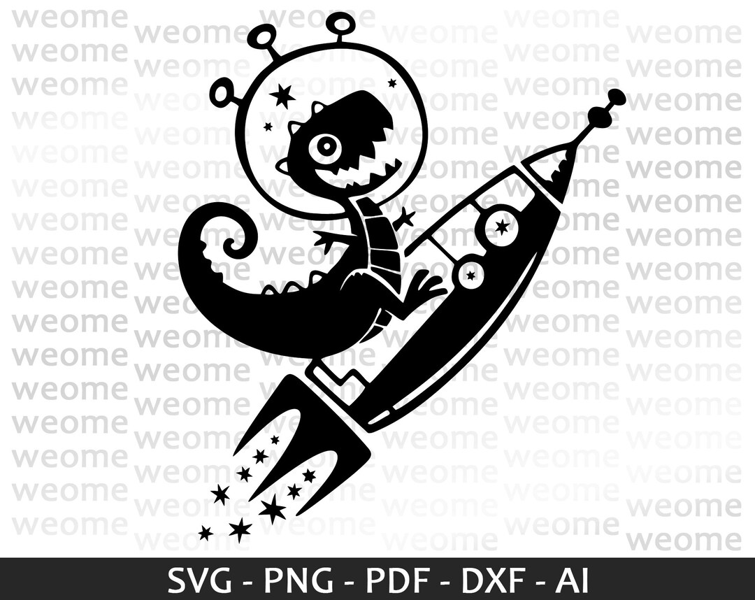 Astronaut Dinosaur Svg Download File for Cricut Laser Cut and - Etsy