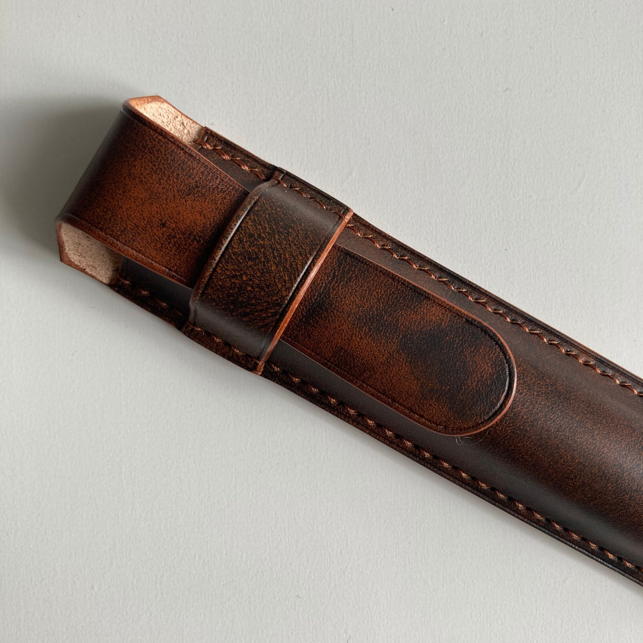 Leather Pen Case Single Pen Holder Pen Sleeve Leather Pen - Etsy