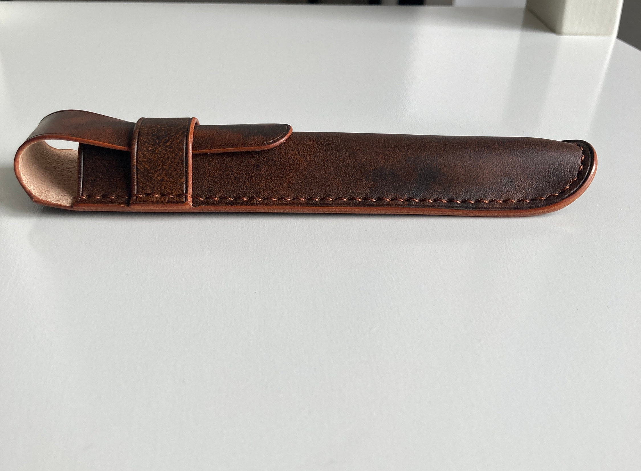 Leather Pen Case Single Pen Holder Pen Sleeve Leather Pen - Etsy