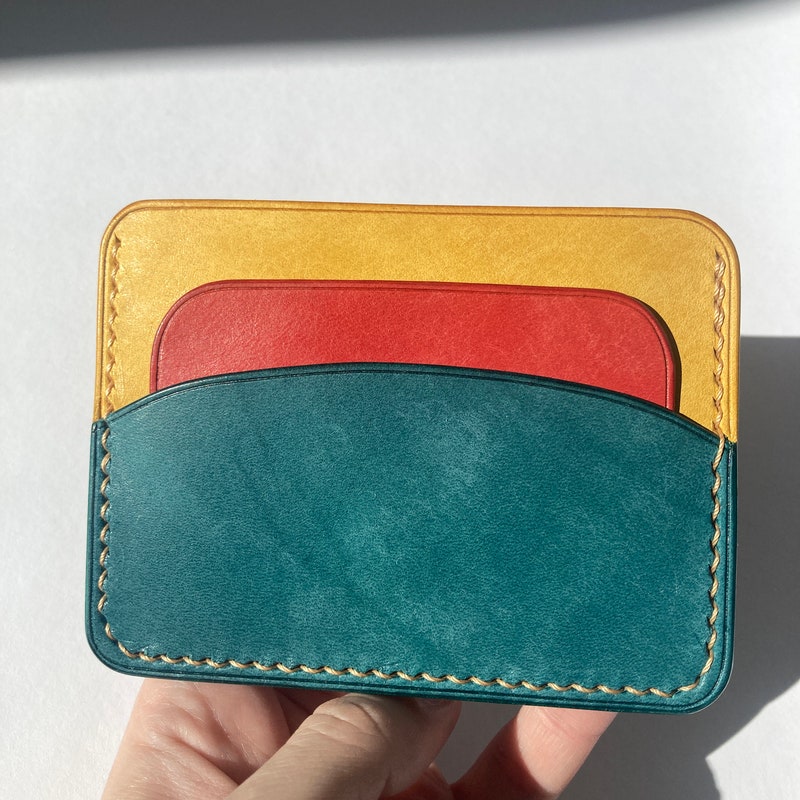Leather Card Holder - Etsy