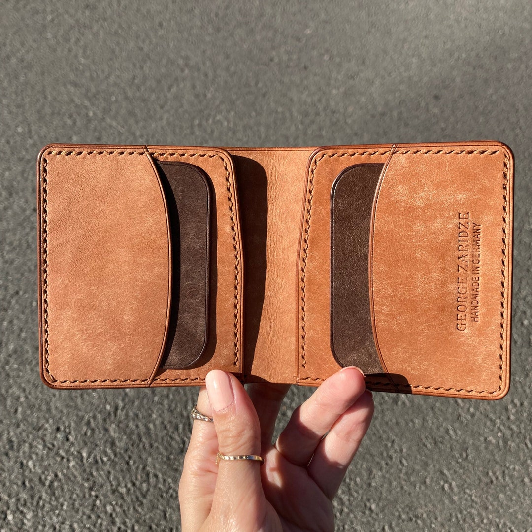 Minimalist Design Leather Wallet Personalised Bifold Monogram Mens ...