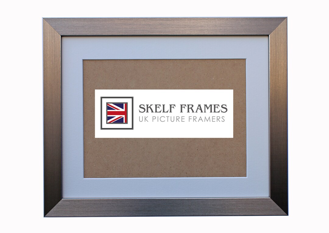 Brushed Pewter Frame With Mount - Etsy UK