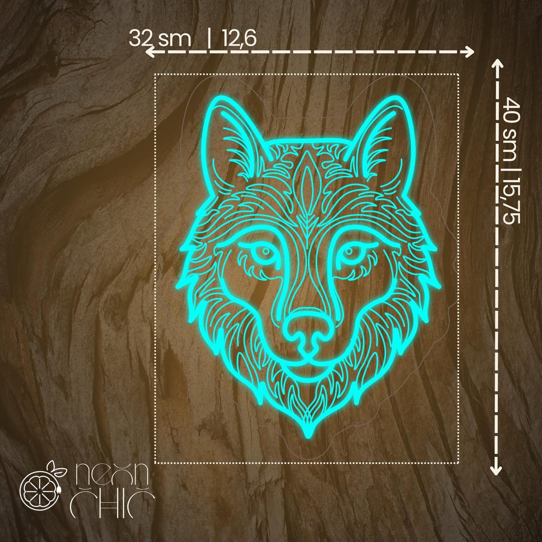 Wolf Neon Sign | Neon Wall Art | Business Led Decor | Night Light ...