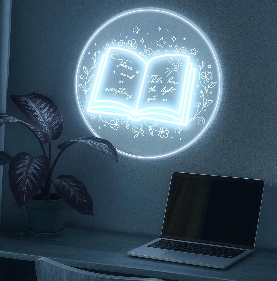 Big Library Neon Sign / Light With Name/ Unique Light / Personalized ...