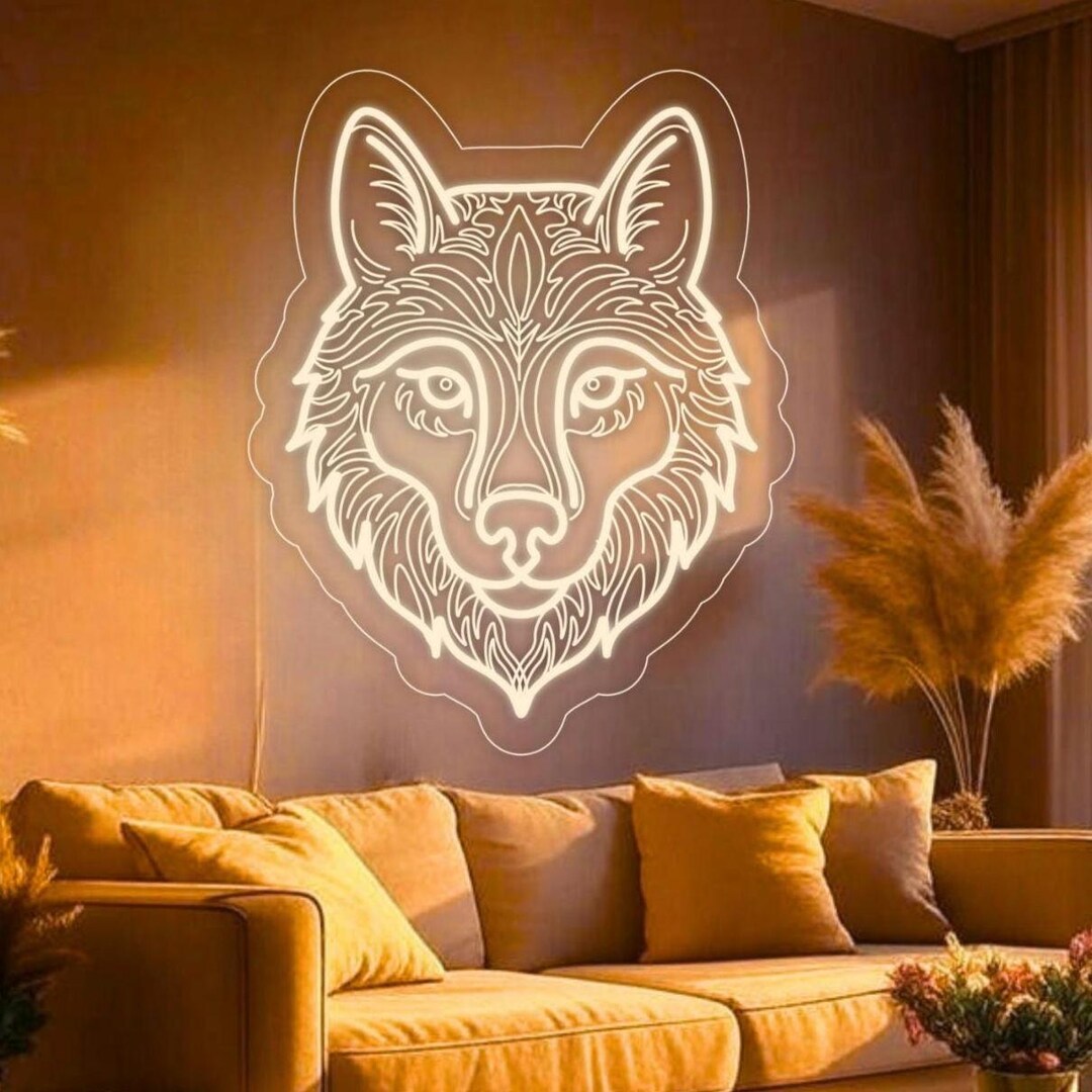 Husky Neon Sign – LED Dog Light, Siberian Husky Wall Decor, Gift for ...