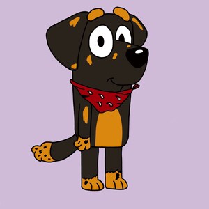 Drawing of Your Dog Bluey Style Digital - Etsy