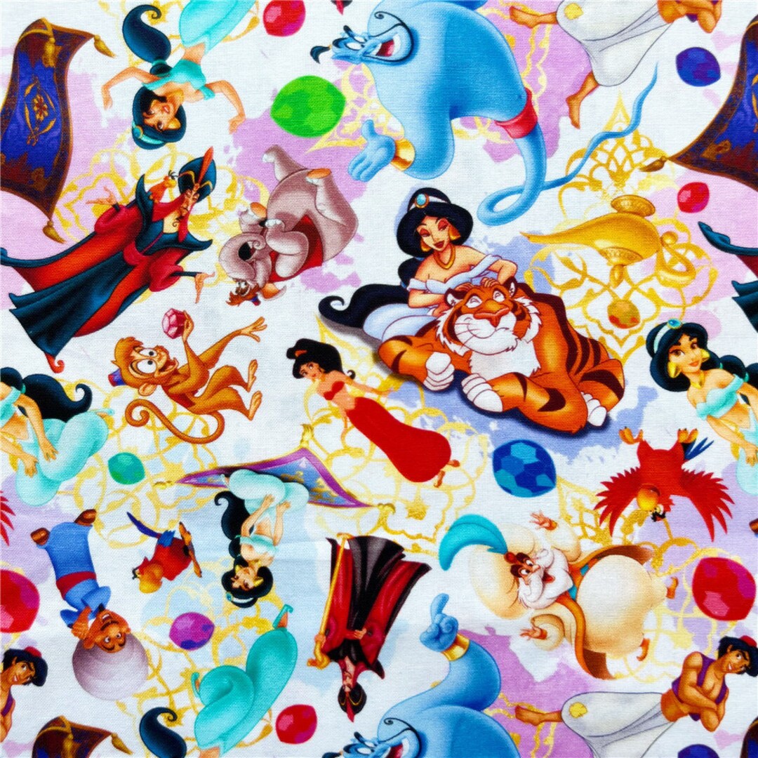 Jasmine Fabric Disney Princess Fabric Cotton Cartoon Fabric Animation ...