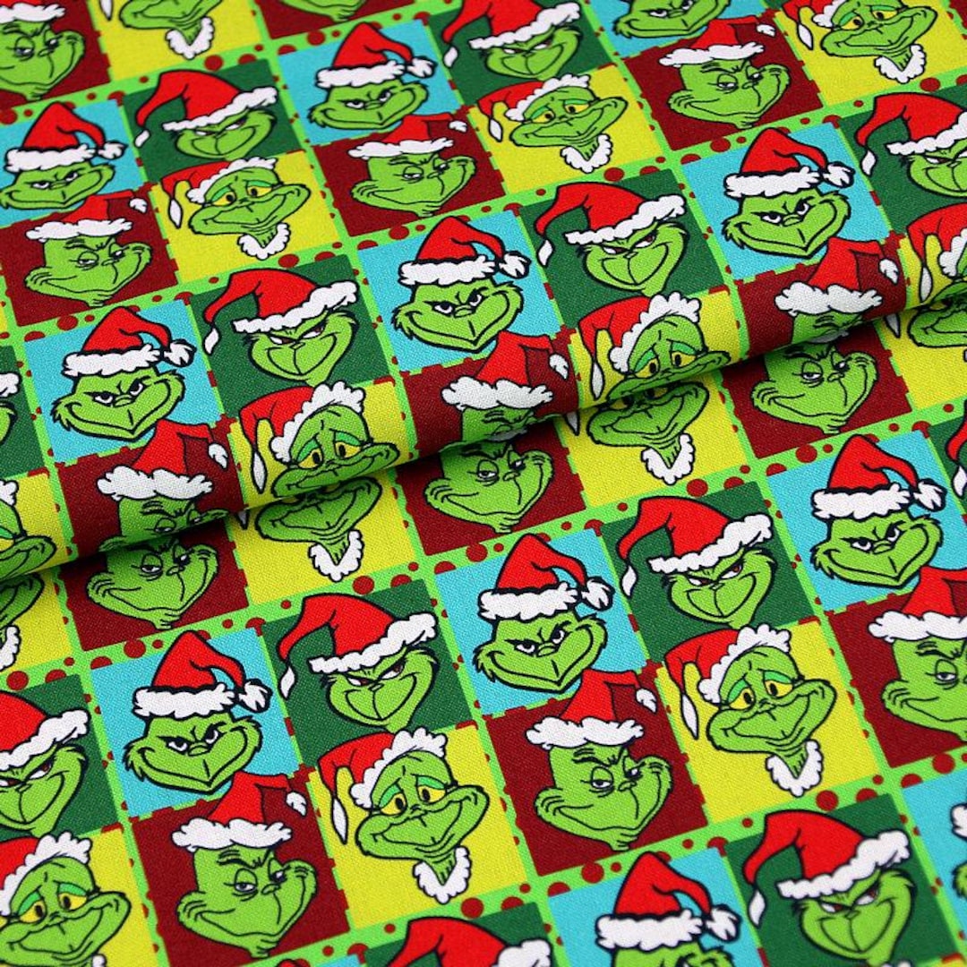 The Grinch Christmas Fabric Christmas Fabric Cotton Cartoon Fabric ...