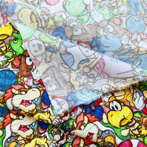 Star Super Mario Fabric Mario & Luigi Princess Peach King - Etsy