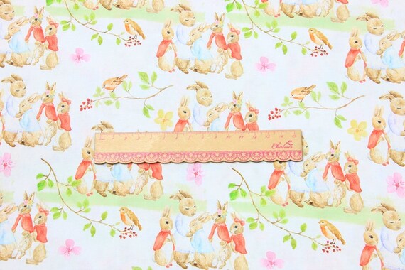 Peter Rabbit Fabric Cotton Cartoon Fabric Animation Fabric by - Etsy
