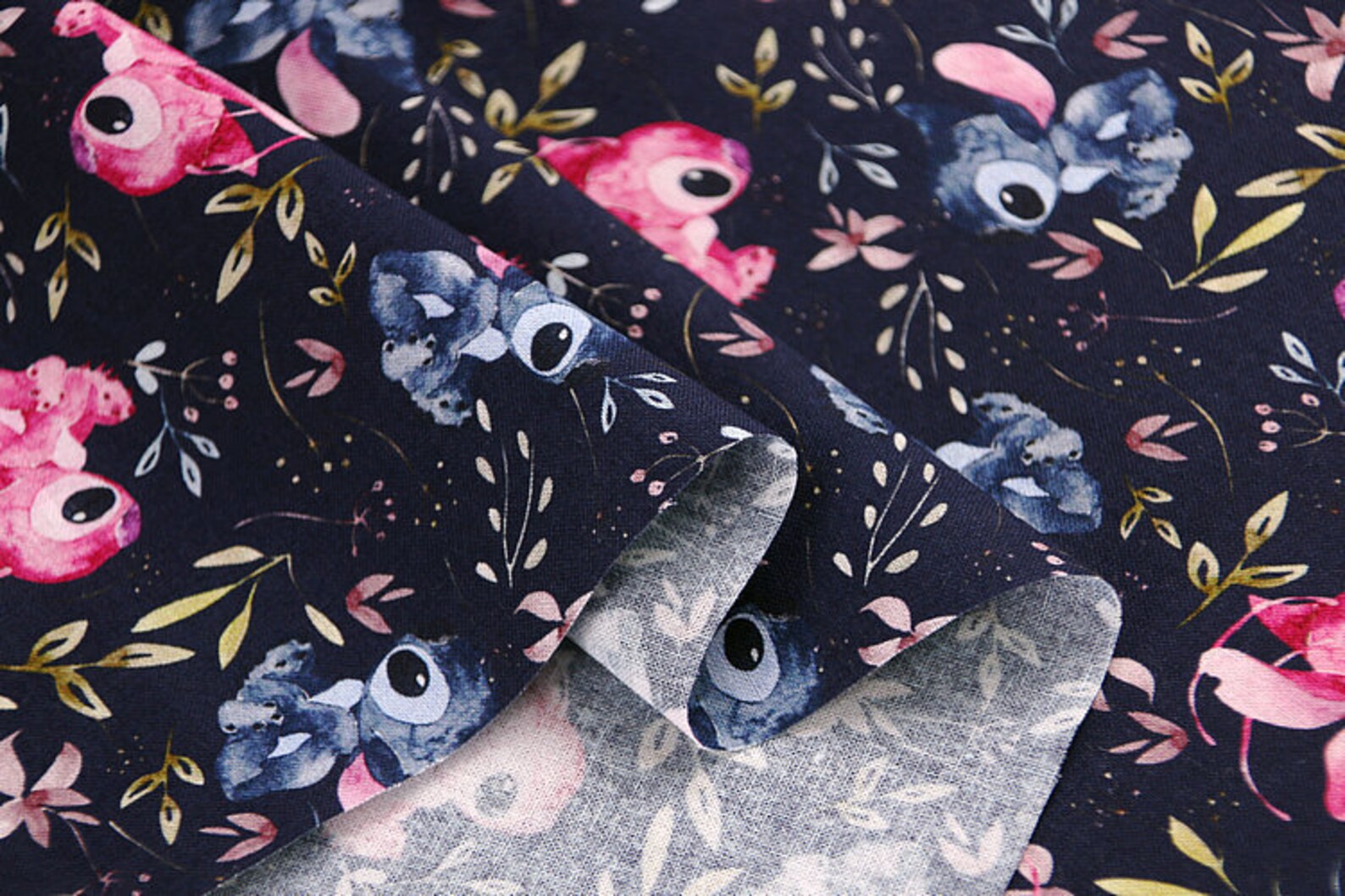 Lilo and Stitch Fabric Disney Lilo and Stitch Angel Fabric - Etsy