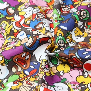 Star Super Mario Fabric Mario & Luigi Princess Peach King Koopa Fabric ...