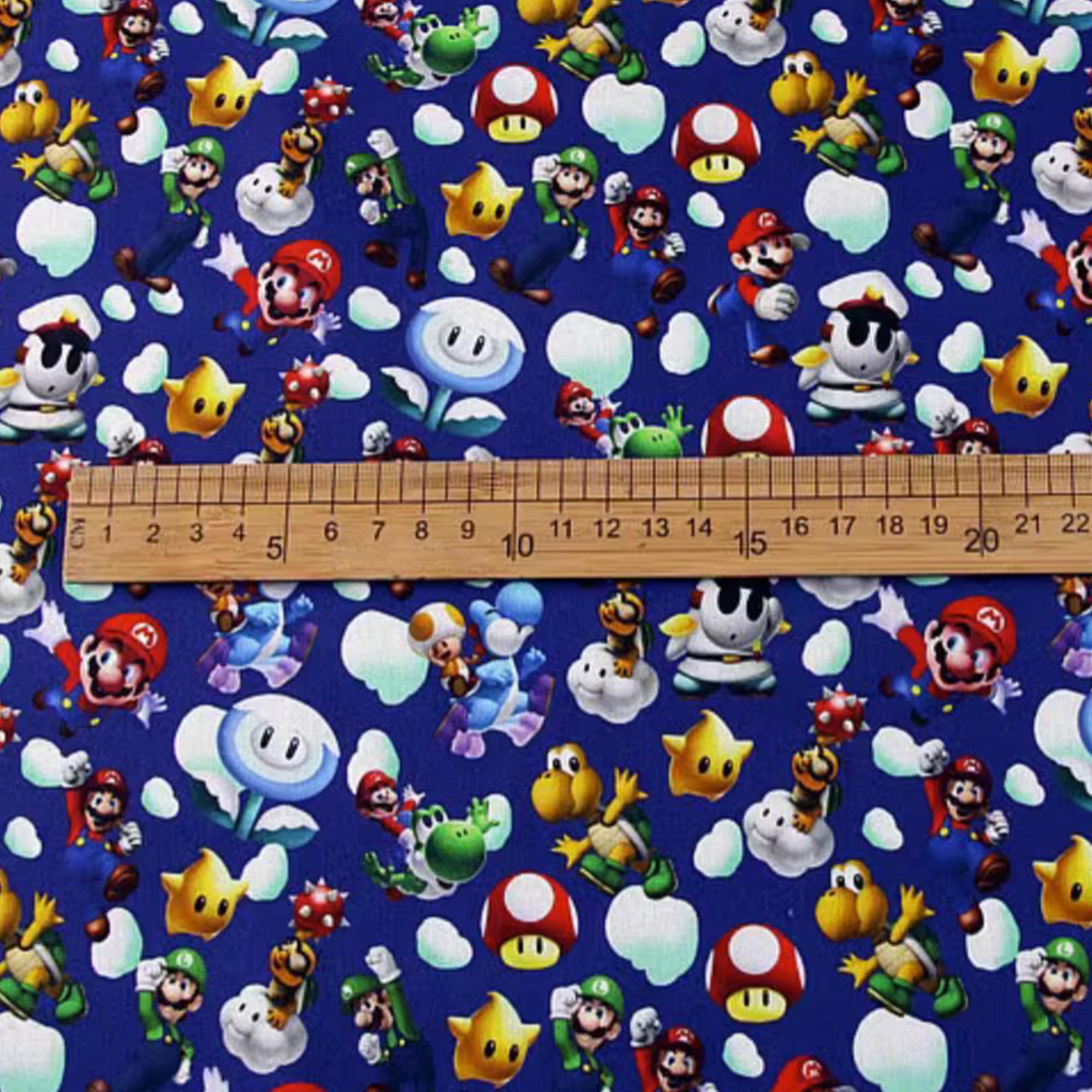 Super Mario Fabric Mario Luigi Fabric Cotton Cartoon Fabric Sewing ...