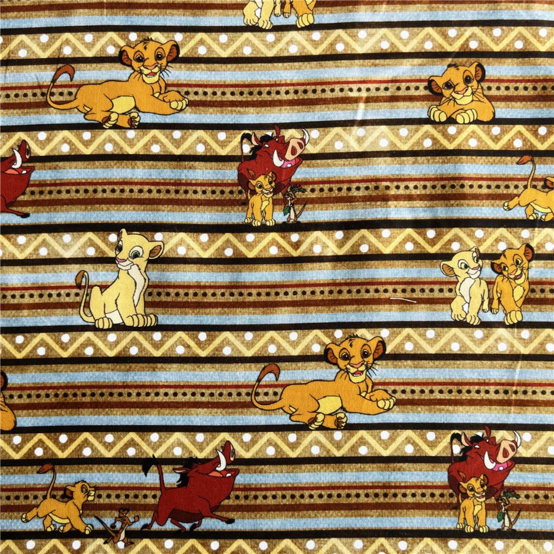 Lion King Fabric Lion Simba Mufasa Cotton Cartoon Fabric - Etsy