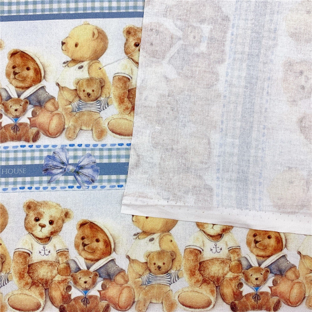 Teddy Bears Fabric Cotton Cartoon Fabric Animation Fabric by - Etsy