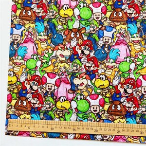 Star Super Mario Fabric Mario & Luigi Princess Peach King - Etsy