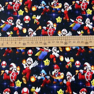 Super Mario Fabric Mario Luigi Fabric Cotton Cartoon Fabric Sewing ...