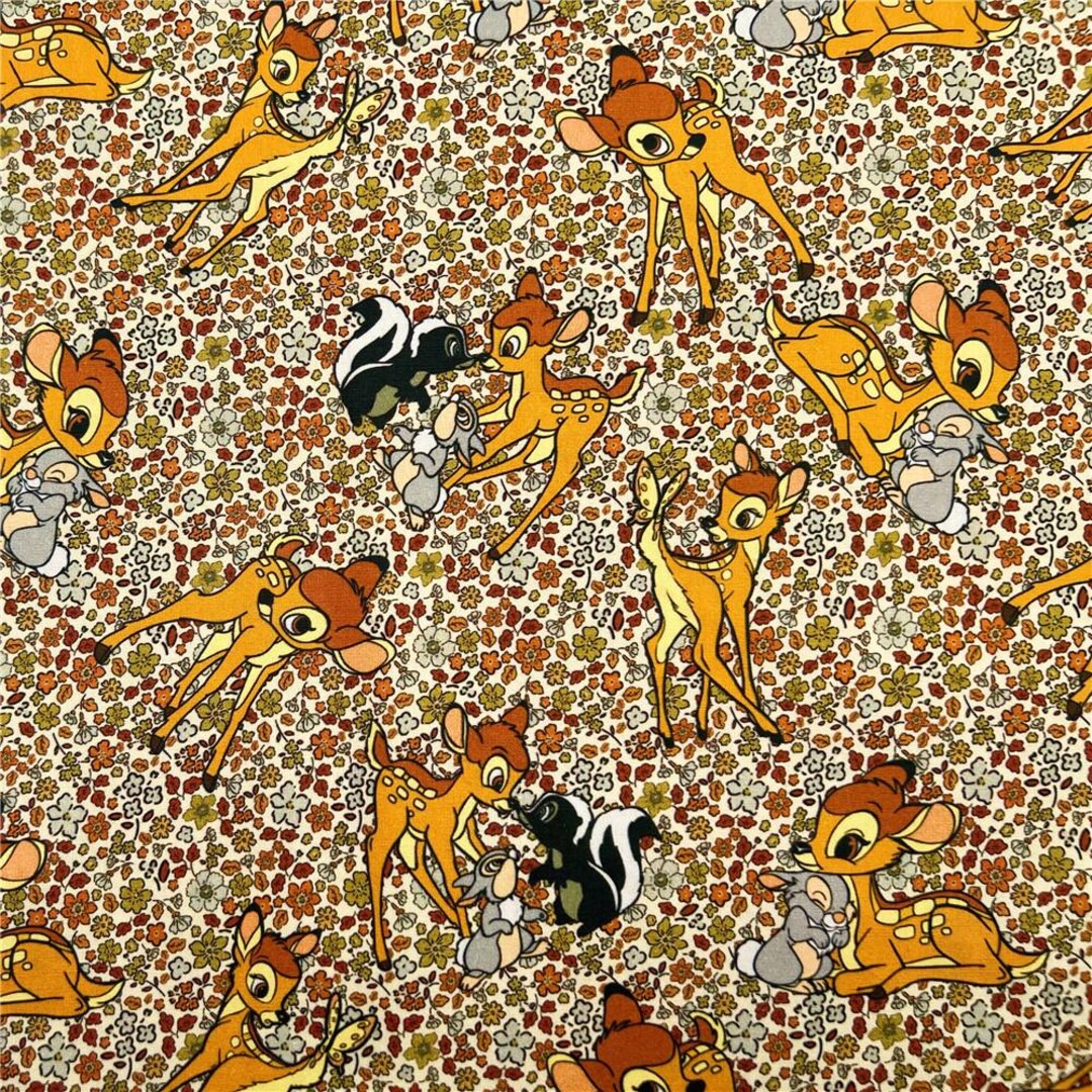 Bambi Fabric 100% Cotton Cartoon Fabric Animation Fabric by the Half ...