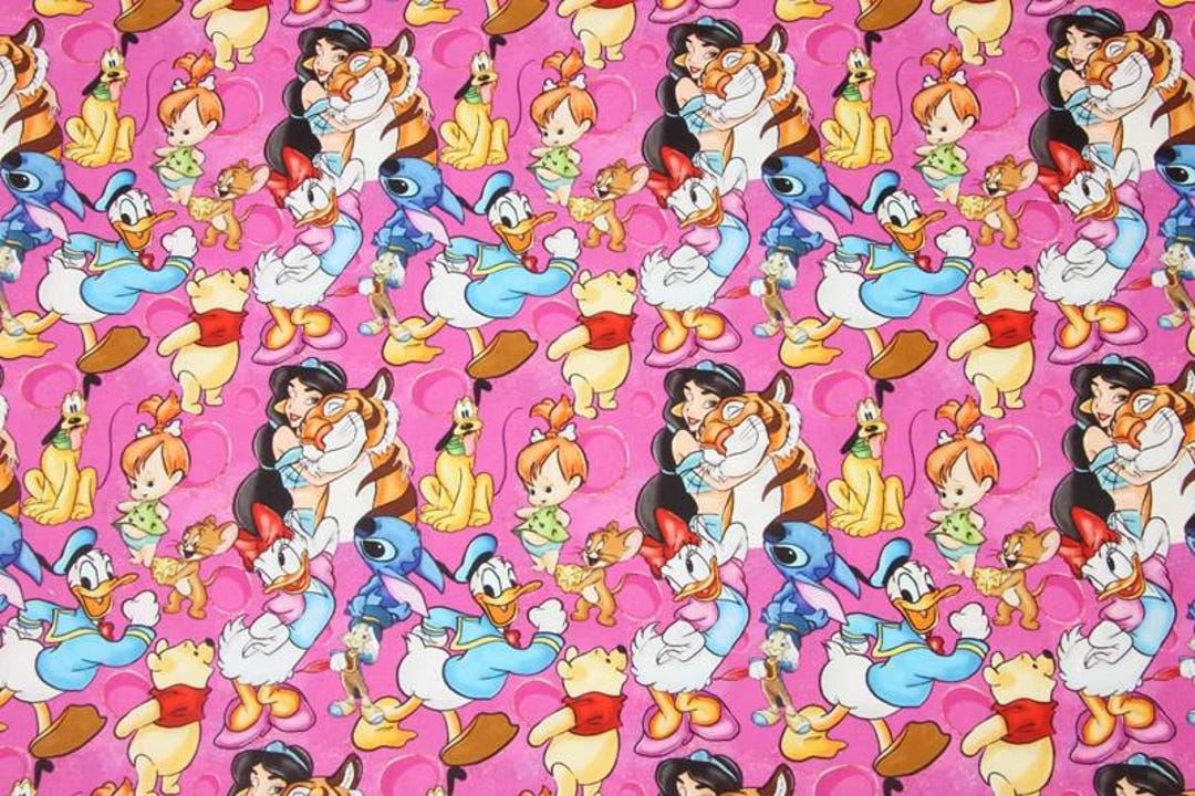 Cartoon Characters Fabric Princess Fabric Stitch Fabric Mickey Minnie ...
