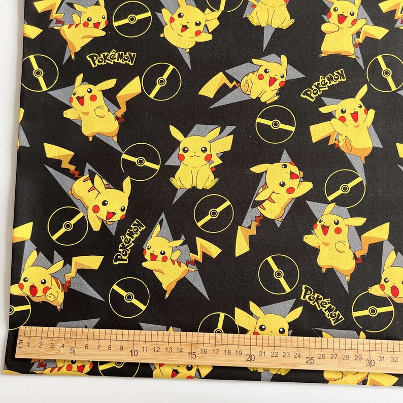 Pokemon Fabric Pocket Monster Fabric Pikachu Fabric Cotton - Etsy