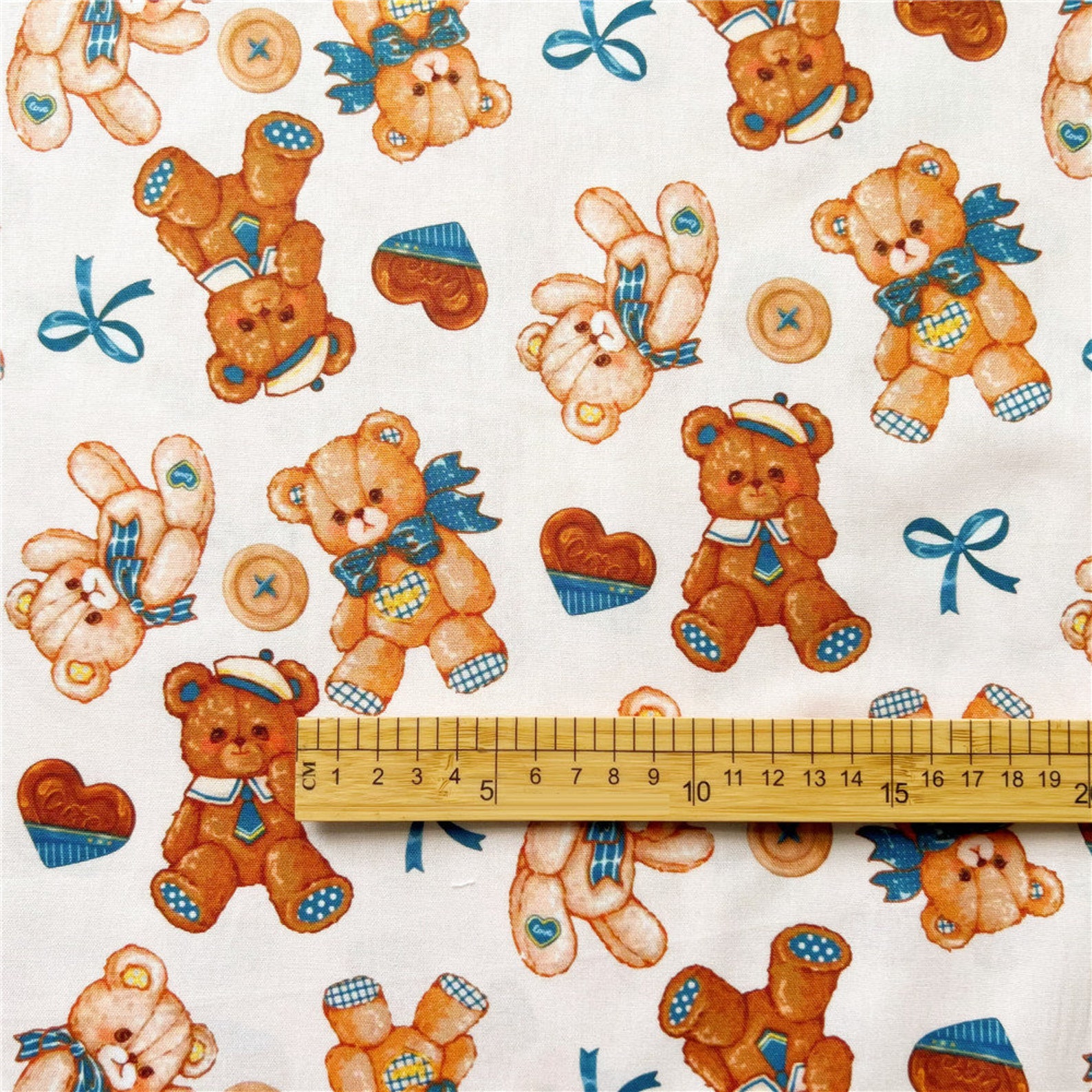 Teddy Bears Fabric Cotton Cartoon Fabric Animation Fabric by - Etsy
