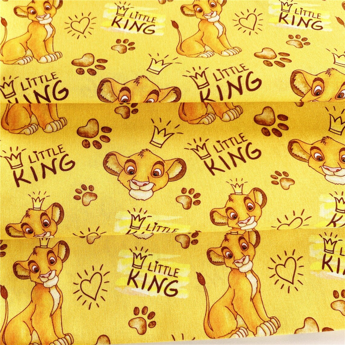 Lion King Fabric Lion Simba Mufasa Cotton Cartoon Fabric - Etsy