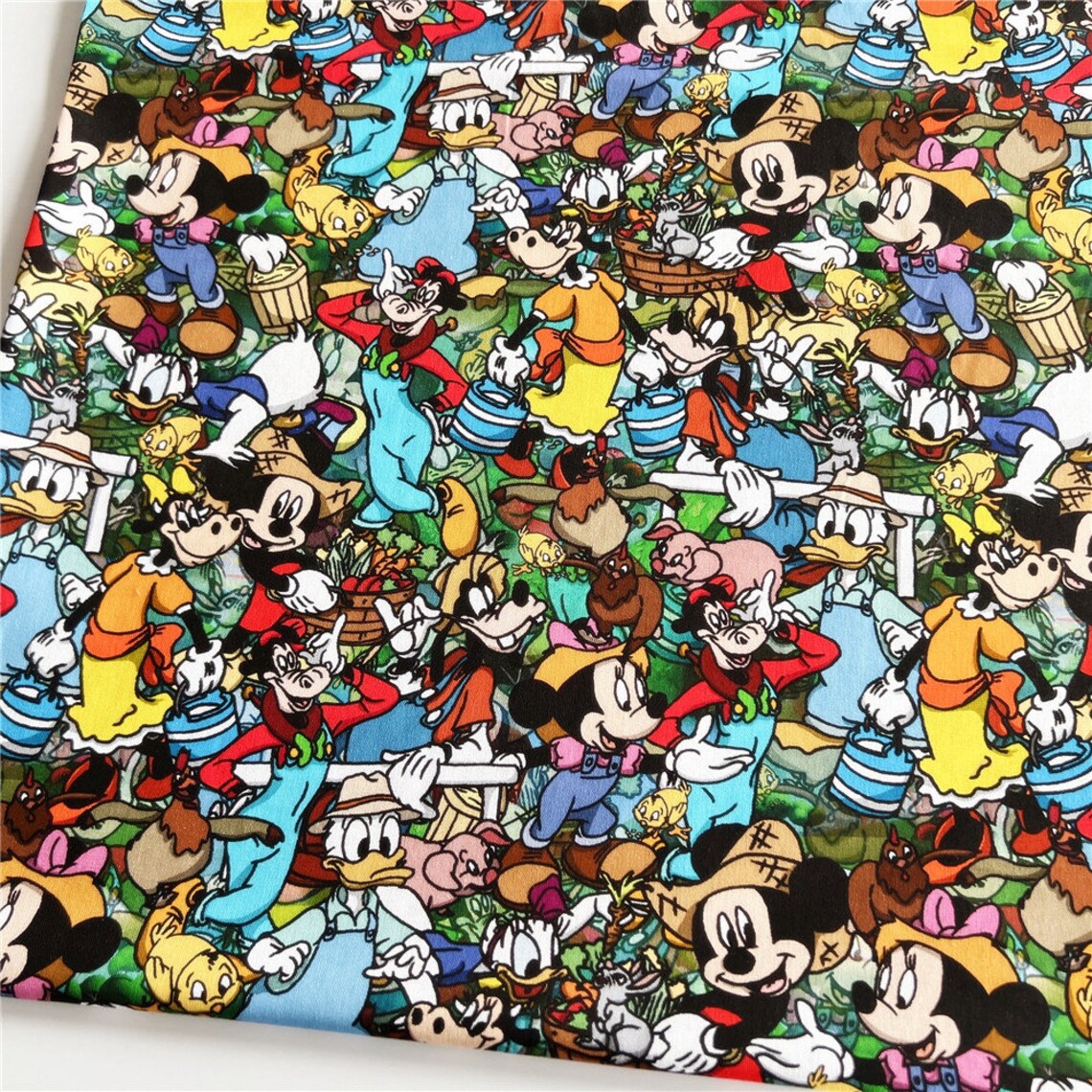 Disney's Mickey Mouse Fabric Donald Duck Goofy Fabric - Etsy