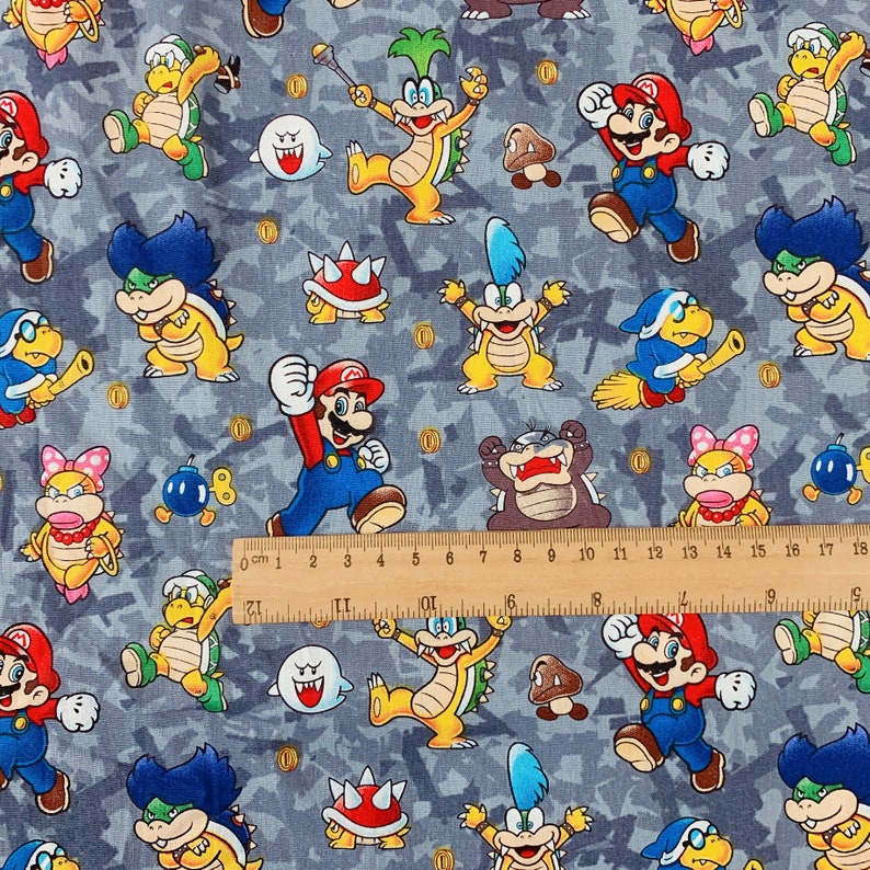 Star Super Mario Fabric Mario Luigi Fabric Cotton Cartoon Fabric Sewing ...