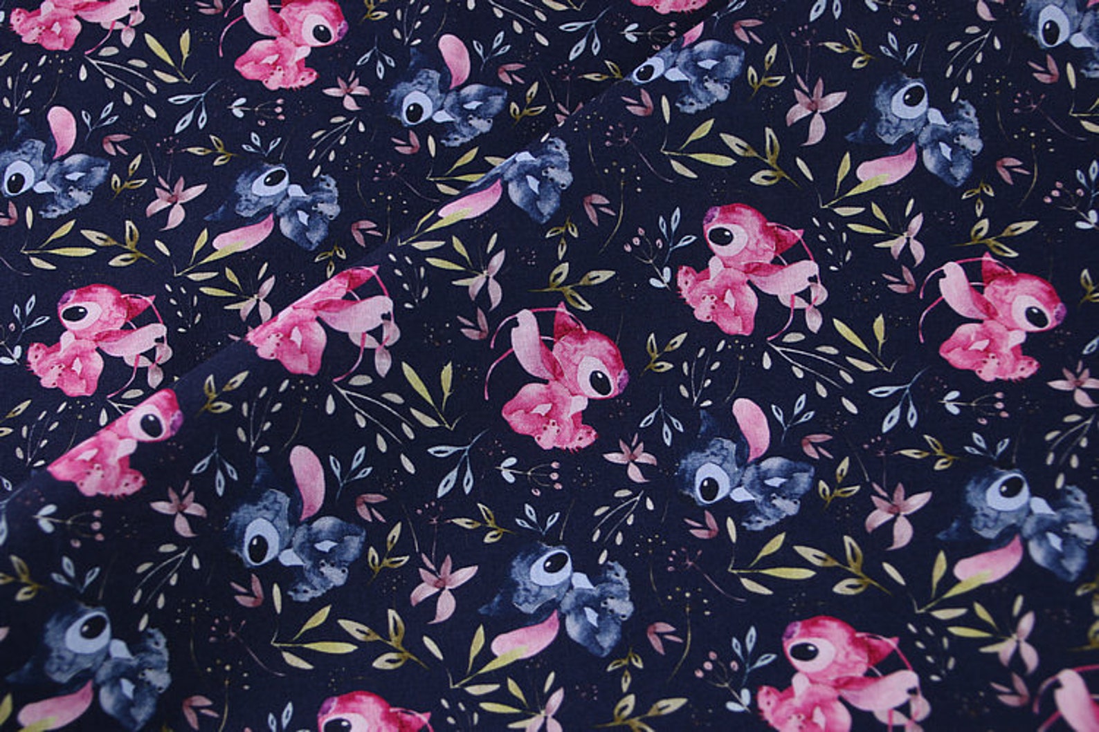 Lilo and Stitch Fabric Disney Lilo and Stitch Angel Fabric - Etsy