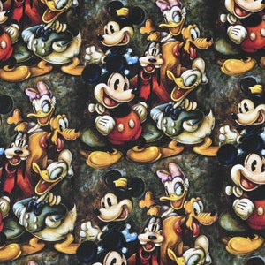 Disney's Mickey Mouse Fabric Donald Duck Goofy Fabric Cotton Cartoon ...