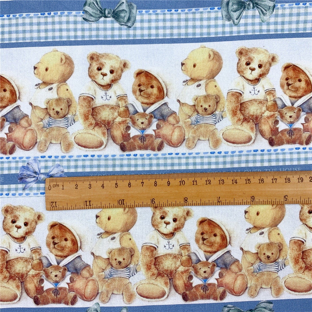 Teddy Bears Fabric Cotton Cartoon Fabric Animation Fabric by - Etsy