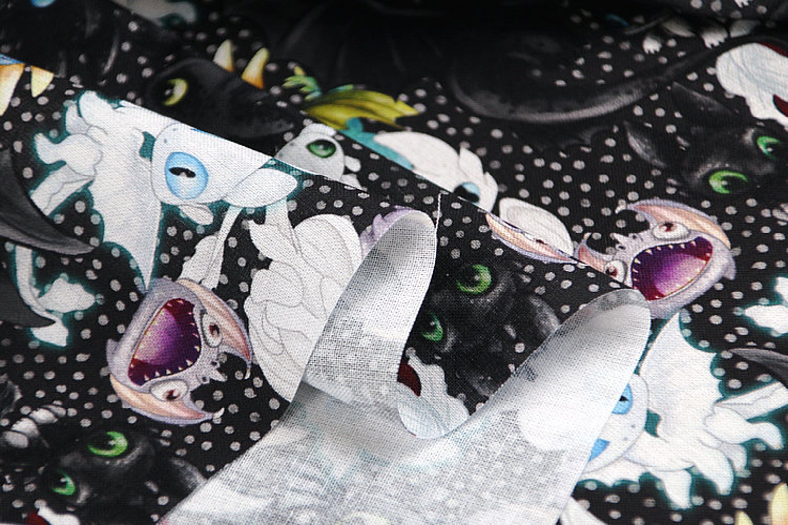 How to Train Your Dragon Fabric Night Fury Toothless Fabric Cotton ...
