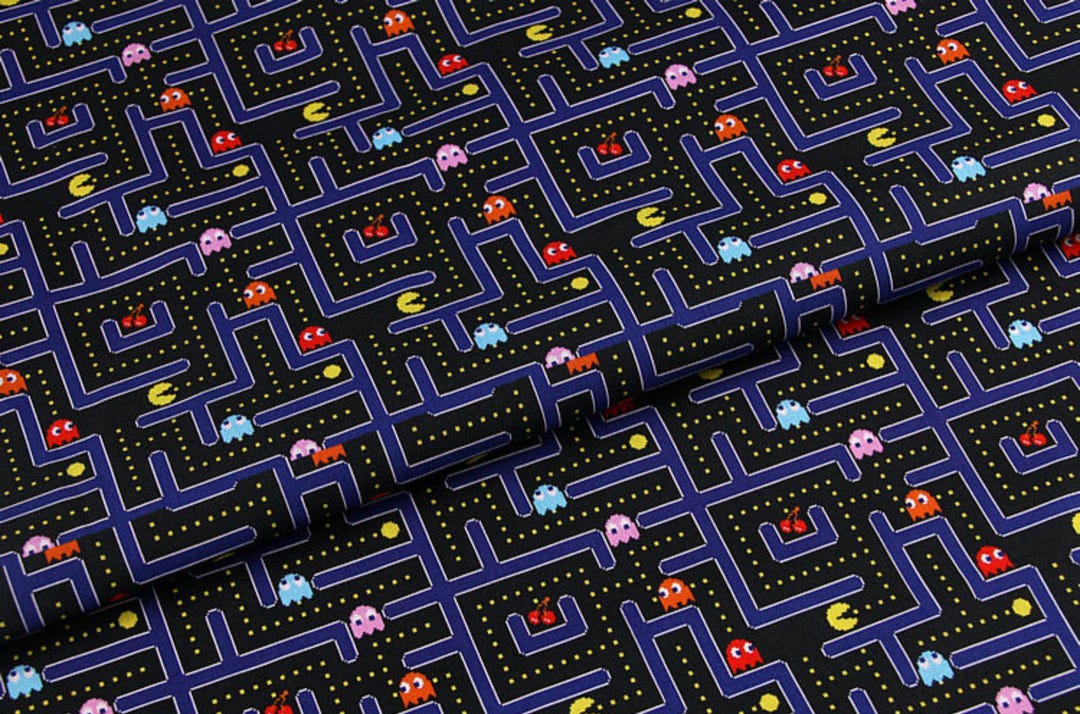 Video Game Fabric Fun Game Fabric Classic Game Fabric Cotton Cartoon ...