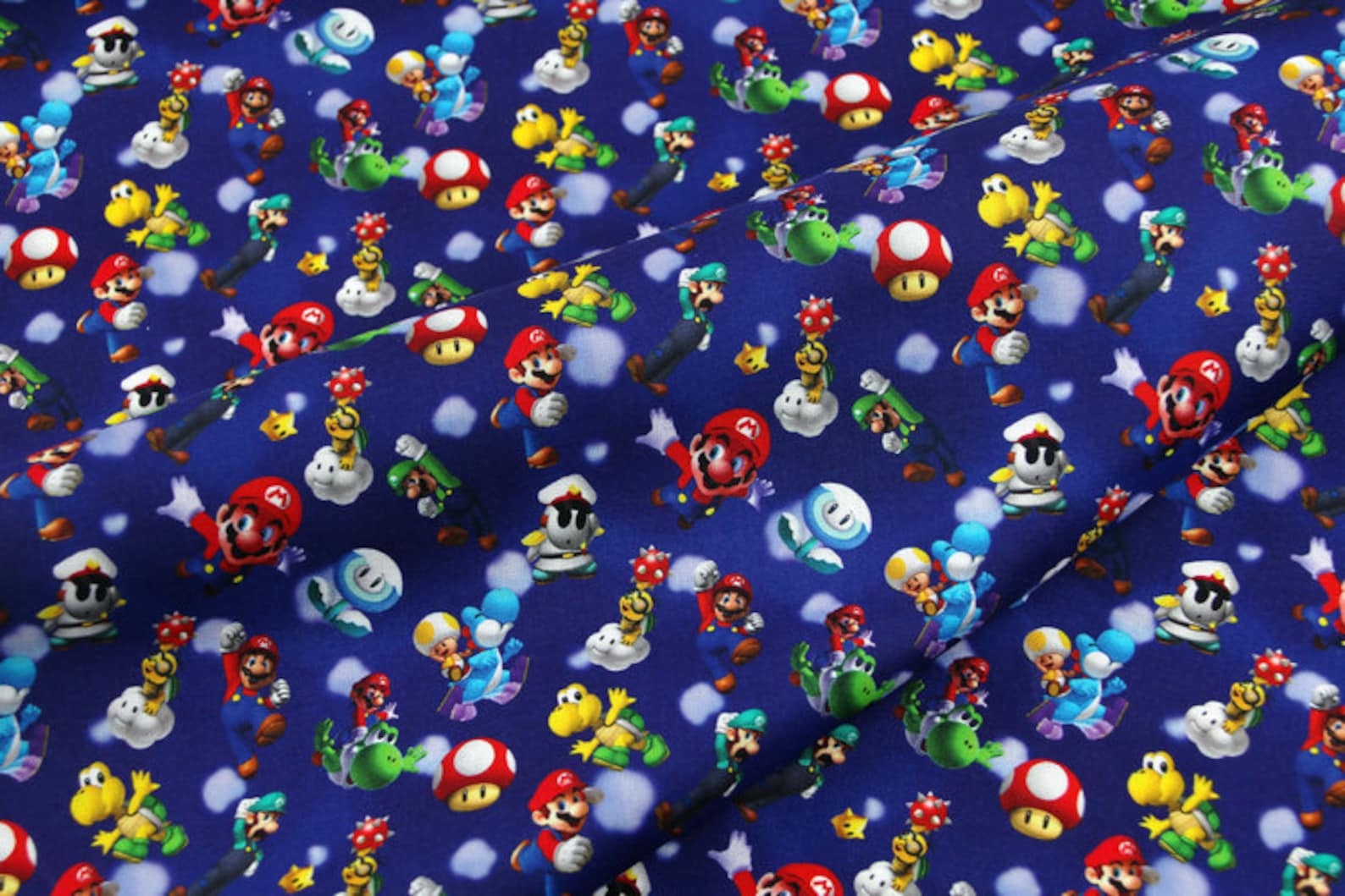 Super Mario Fabric Mario Luigi Fabric Cotton Cartoon Fabric Sewing ...
