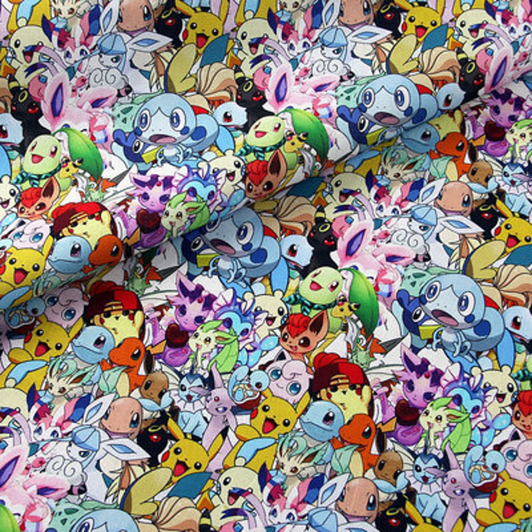 Pokemon Fabric Pocket Monster Fabric Cotton Cartoon Fabric Sewing ...