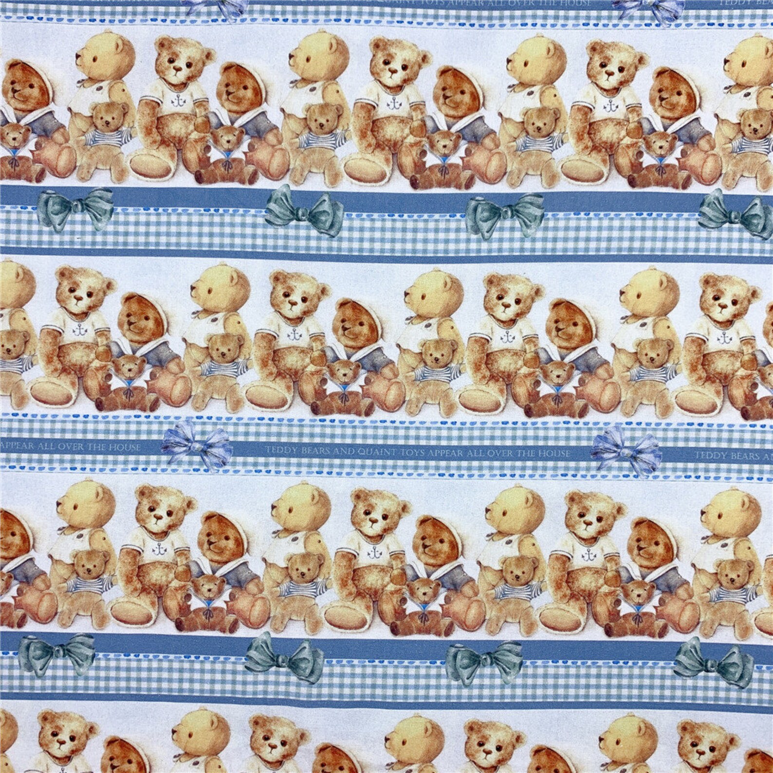 Teddy Bears Fabric Cotton Cartoon Fabric Animation Fabric by - Etsy