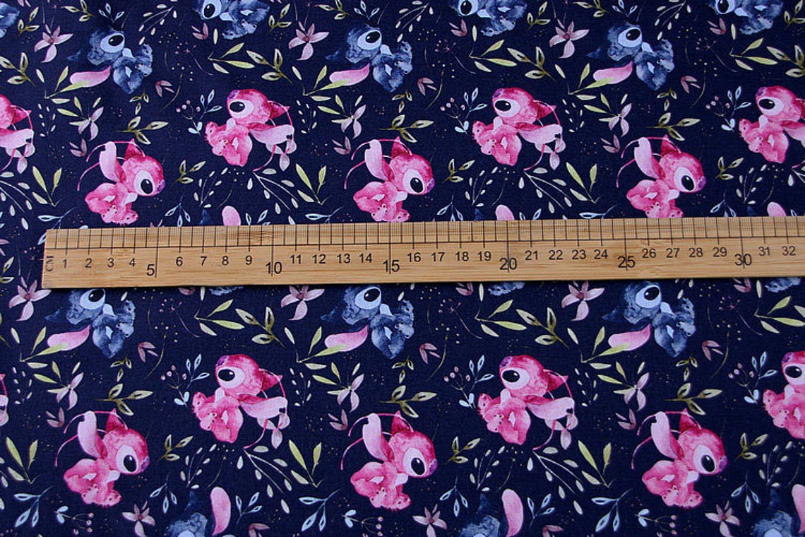 Lilo and Stitch Fabric Disney Lilo and Stitch Angel Fabric - Etsy