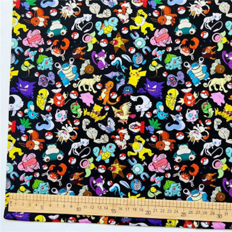 Cotton Pokeman Fabric - Etsy