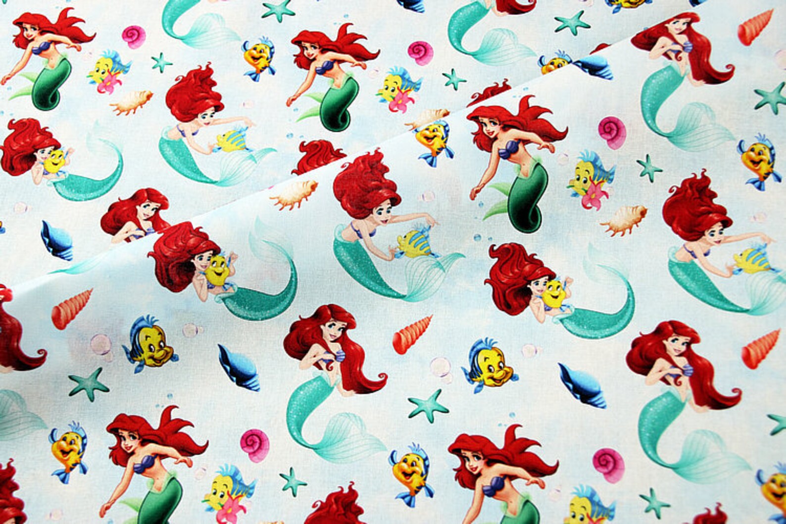 Ariel the Little Mermaid Fabric Princess Fabric Cotton Disney - Etsy