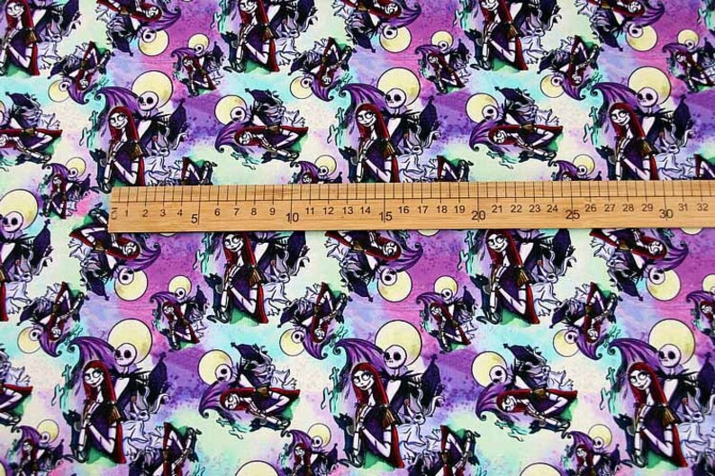The Nightmare Before Christmas Fabric Cotton Cartoon Fabric - Etsy