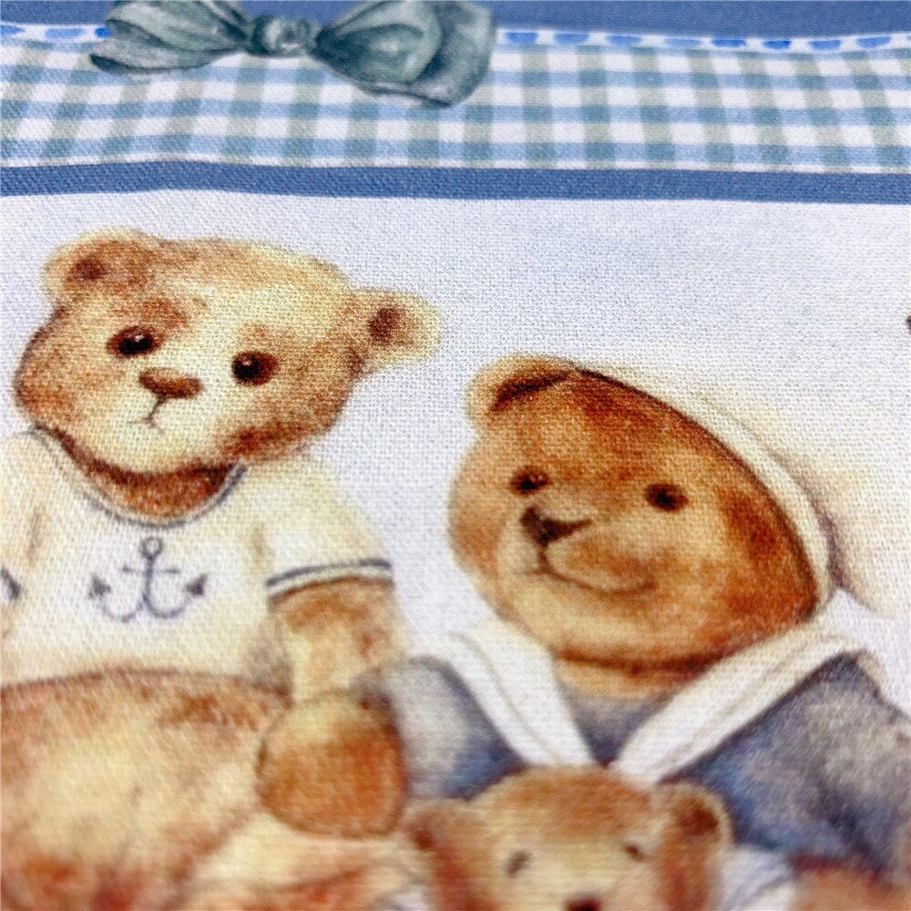 Teddy Bears Fabric Cotton Cartoon Fabric Animation Fabric by - Etsy