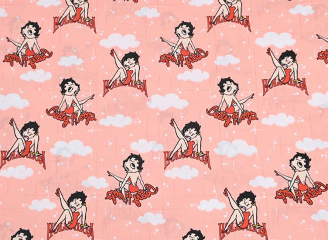 Betty Boop Fabric Jazz Age Flapper Fabric Cotton Cartoon Fabric ...