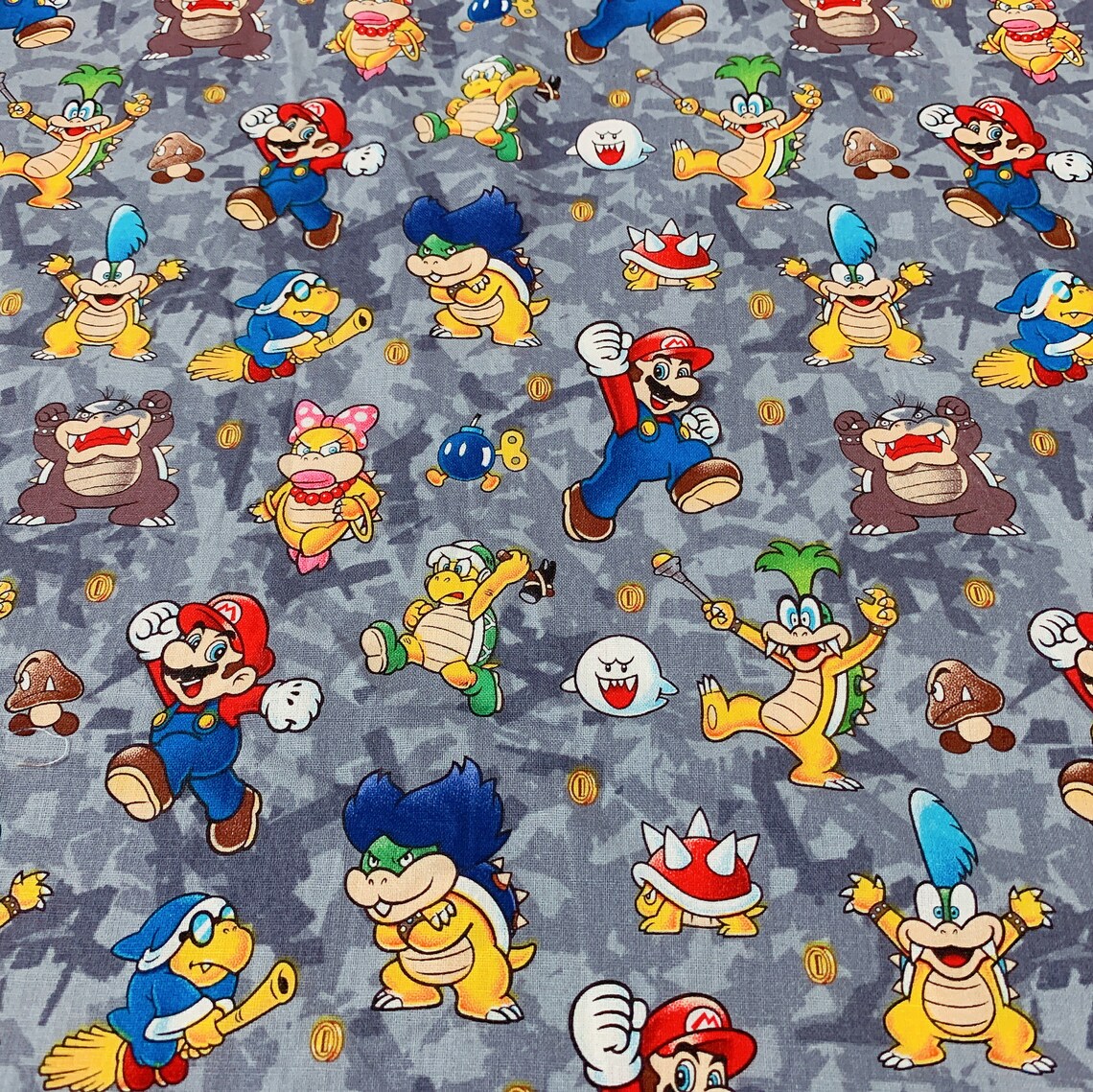 Star Super Mario Fabric Mario Luigi Fabric Cotton Cartoon Fabric Sewing ...