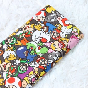 Star Super Mario Fabric Mario & Luigi Princess Peach King Koopa Fabric ...