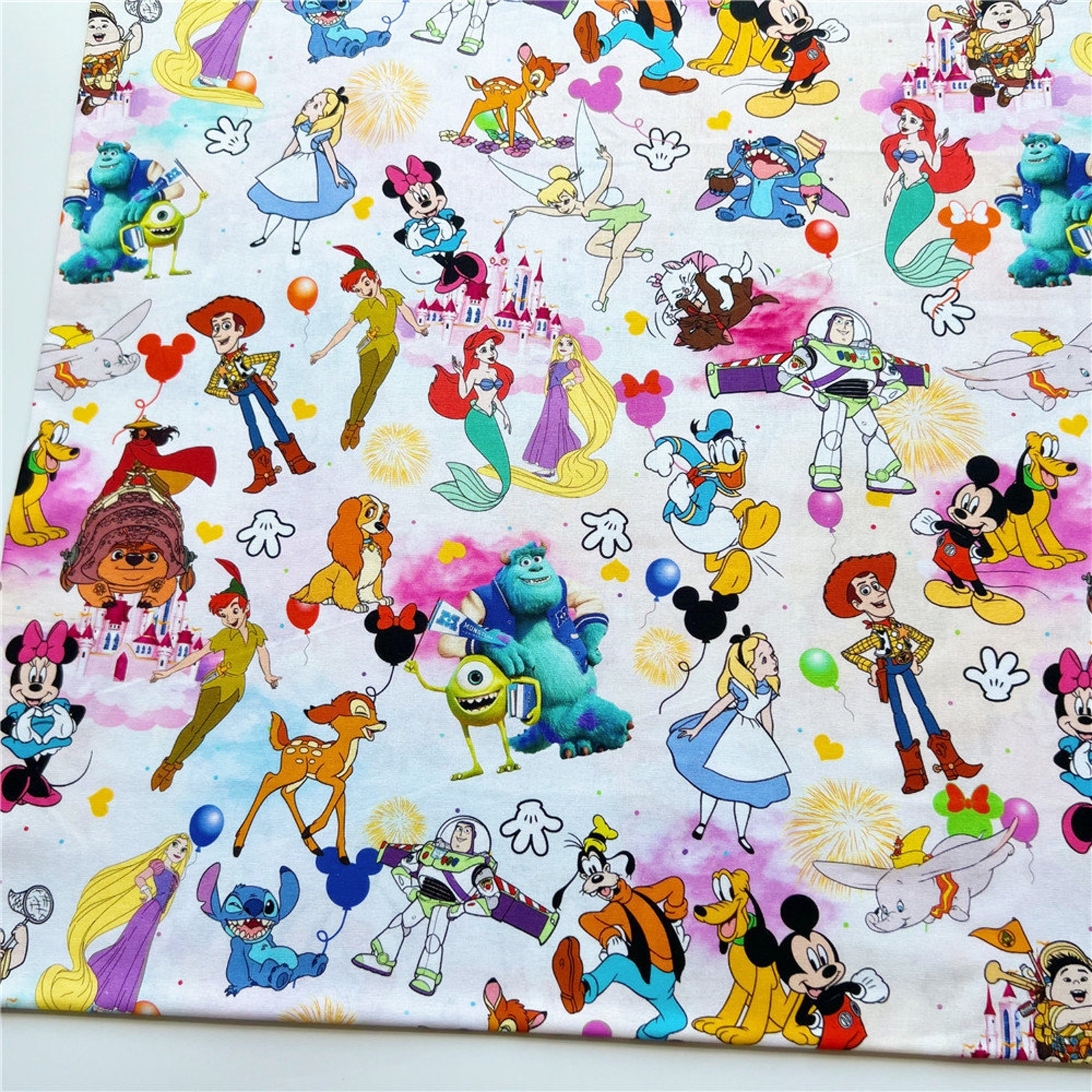 Cartoon Character Fabric Stitch Fabric Toy Story Fabric Mickey - Etsy