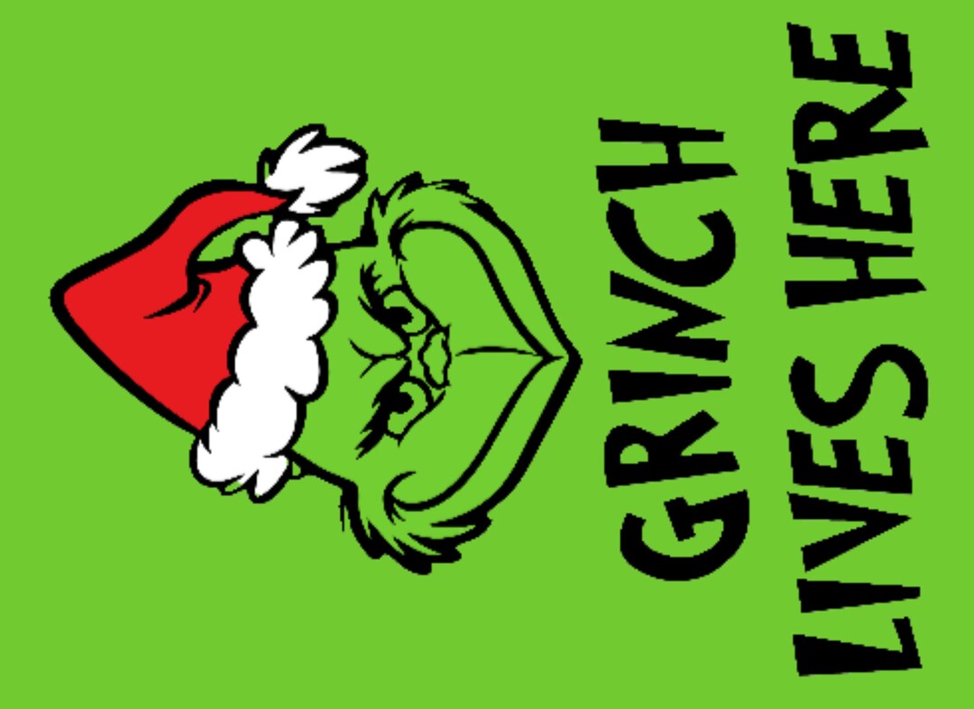 Grinch Lives Here. PNG Grinchchristmas - Etsy