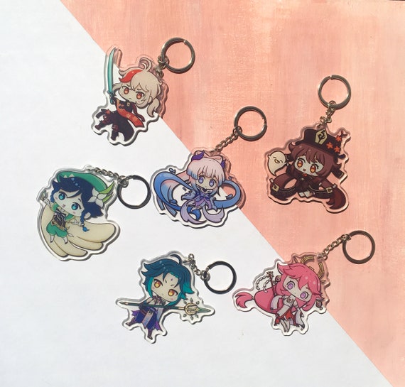 Genshin Impact Keychains kazuha Hu Tao Kokomi Xiao Venti - Etsy