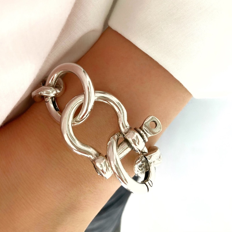 Heavy Silver Bangle - Etsy